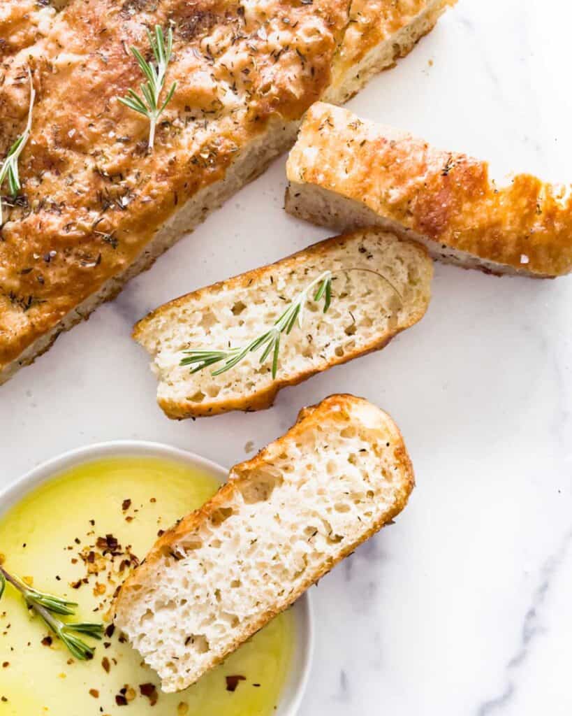Easy Cast Iron Focaccia Bread (No Knead) - The Virtual Caterer