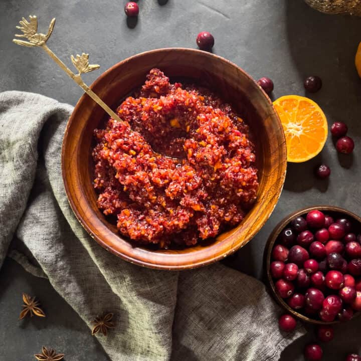 Quick + Easy Make Ahead Cranberry Orange Relish - The Virtual Caterer