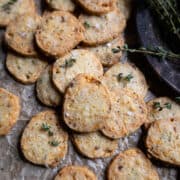 Savory Shortbread Cookies with Cheddar and Thyme - The Virtual Caterer