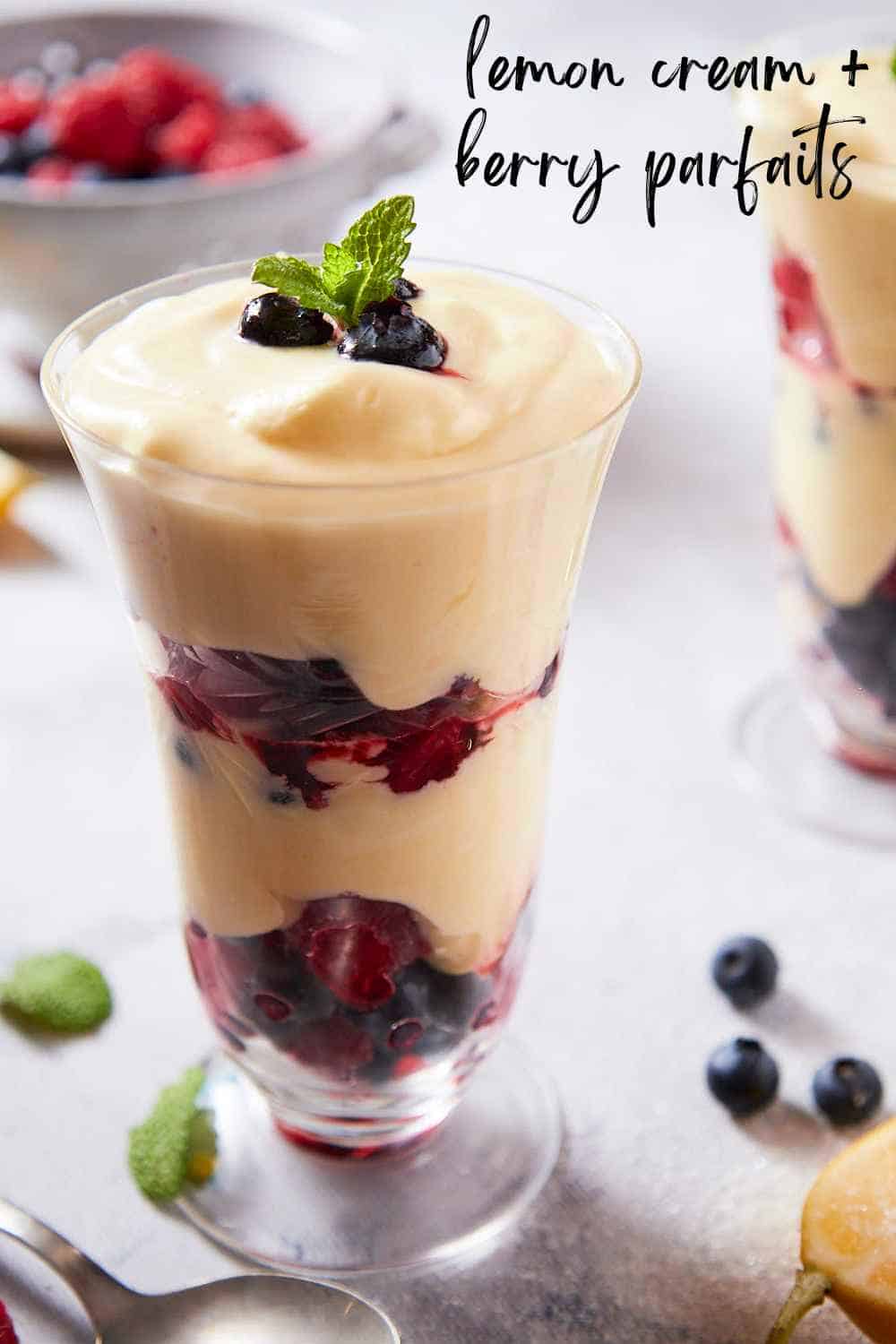 Lemon Cream and Berry Parfaits - The Virtual Caterer