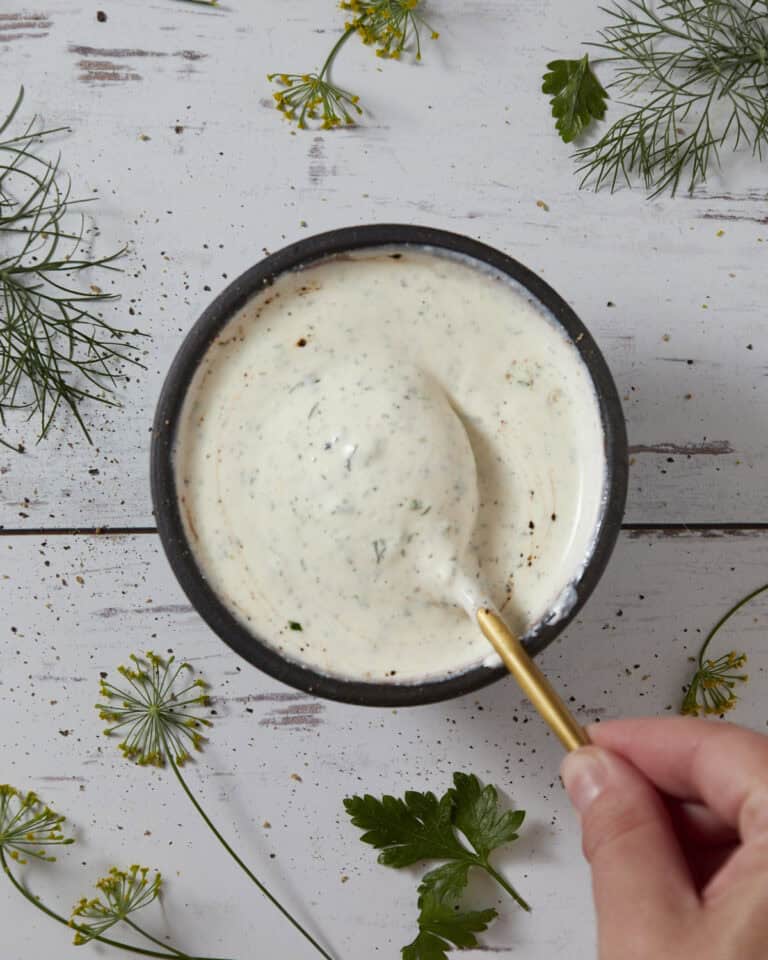 The Best Healthy Ranch Dressing Recipe (Homemade) - The Virtual Caterer