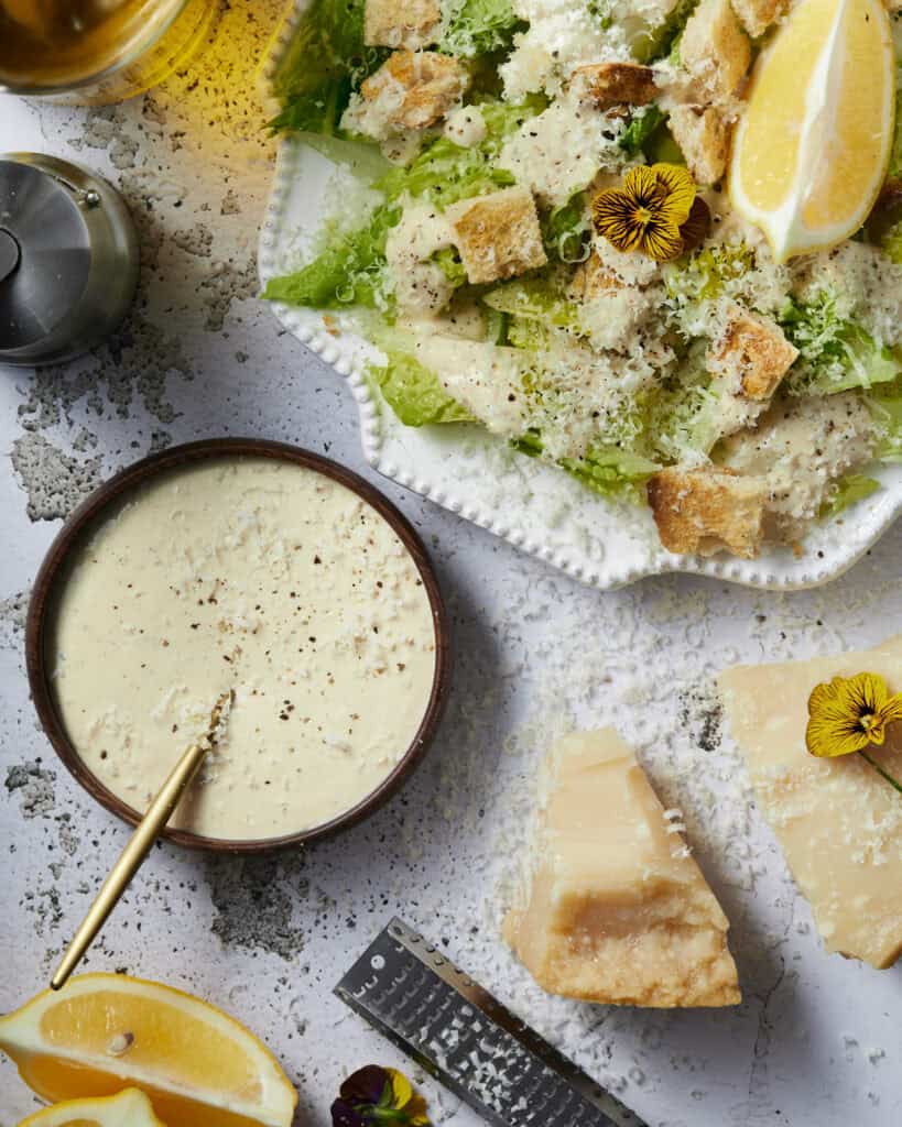 5 Minute Creamy Mayo Caesar Dressing (Quick + Easy!) - The Virtual Caterer
